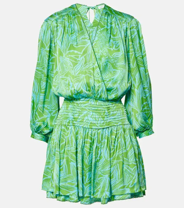 Poupette St Barth Colleen Printed Minidress - Blue