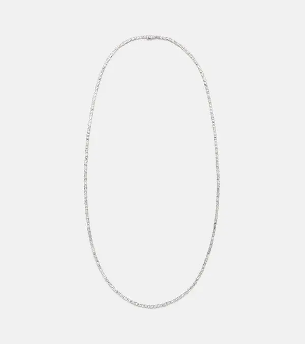 SUZANNE KALAN 18kt White Gold Diamond Tennis Necklace - Silver