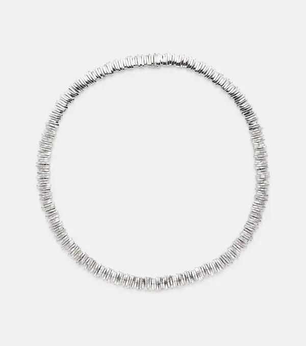 SUZANNE KALAN 18kt White Gold Diamond Tennis Necklace - Silver