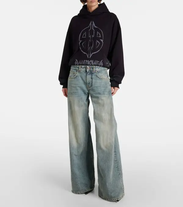 Balenciaga Mid-rise Wide-leg Jeans