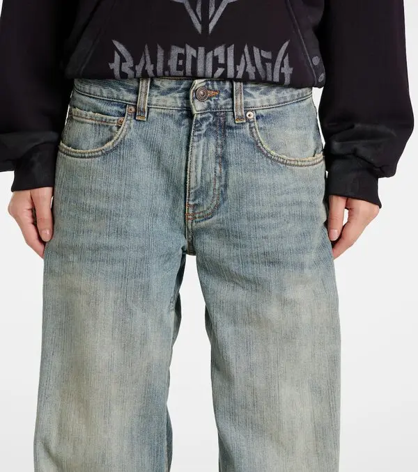 Balenciaga Mid-rise Wide-leg Jeans