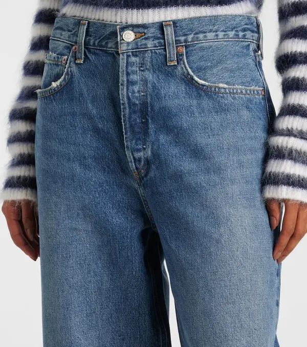 AGOLDE Low Slung Baggy Mid-rise Wide-leg Jeans - Blue