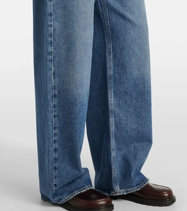 AGOLDE Low Slung Baggy Mid-rise Wide-leg Jeans - Blue