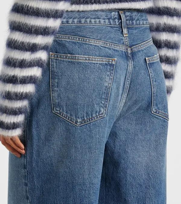 AGOLDE Low Slung Baggy Mid-rise Wide-leg Jeans - Blue