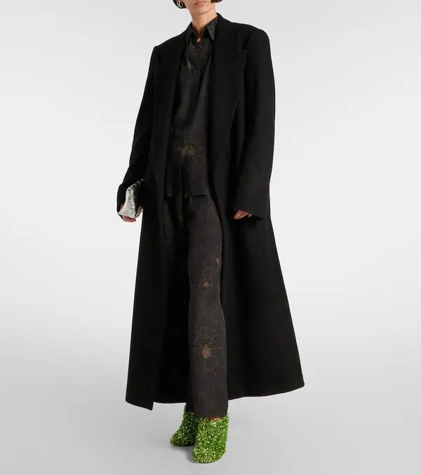 Dries Van Noten 105 Glitter Metallic Wedge Mules