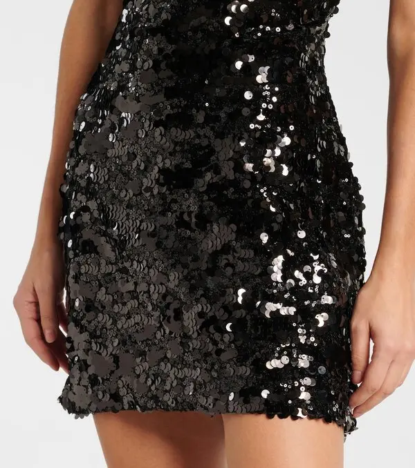 GANNI Sequined Velvet Minidress