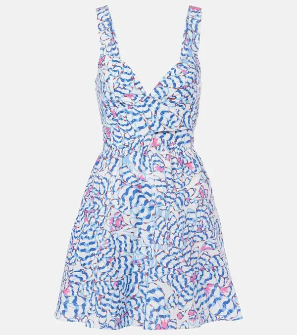 Poupette St Barth Coco Printed Minidress - Blue