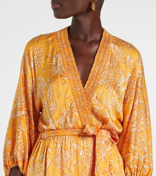 Poupette St Barth Celie Printed Asymmetric Maxi Dress