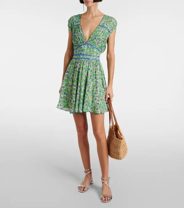 Poupette St Barth Sasha Printed Minidress