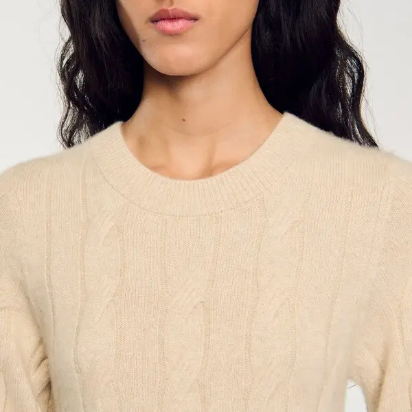 Sandro Cable Knit Maxi Dress