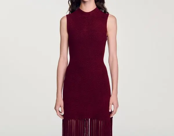 Sandro Velvet Knit Maxi Dress