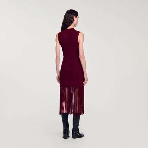 Sandro Velvet Knit Maxi Dress