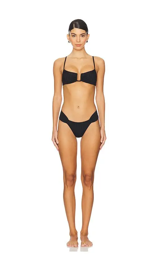 L*Space Eco Ocean Rib Dolce Bikini Bottom - Black