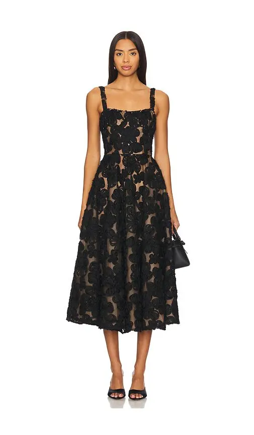 Buy BRONX AND BRONCO Sabrina Midi Dress - Black At 30% Off