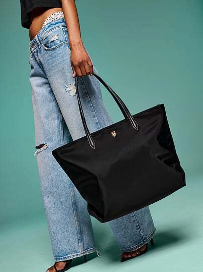 Victoria's Secret Travel Zip Tote Bag - Black