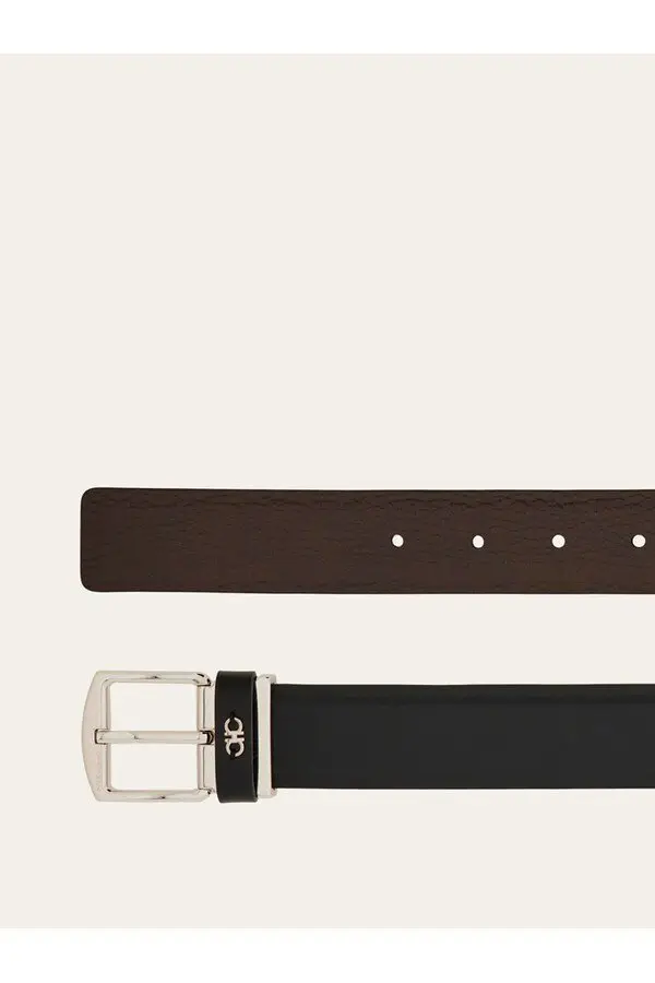 FERRAGAMO Reversible And Adjustable Belt - Black