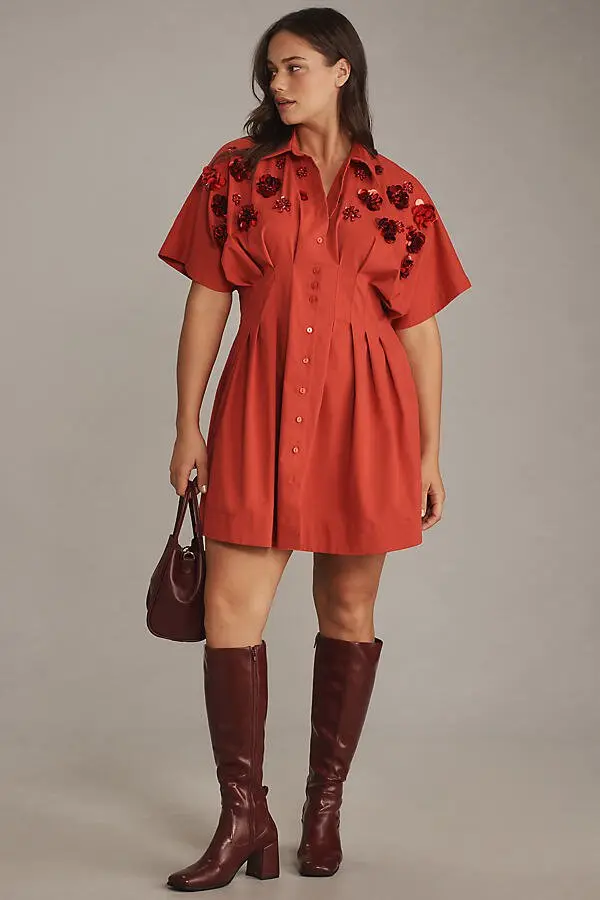 open lace back dress Flirty & Flare Red Dress  Ella Lisqu