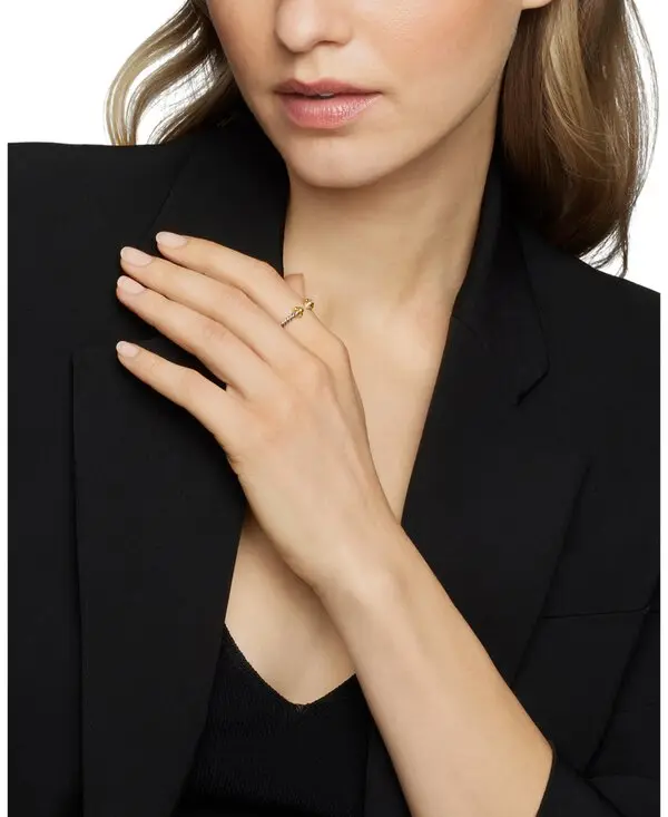 David Yurman Renaissance Ring With Pearl And Diamond - White/silver