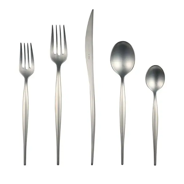 VIETRI Natura Satin Finish 5 Piece Place Setting - Silver