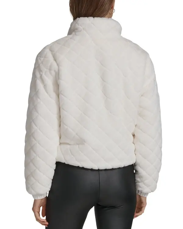 Marc New York Quilted Faux Fur Bomber Jacket