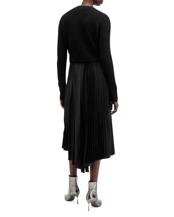 strapless open back dress Sofie Two Tone Pleated Maxi Dress main image 1