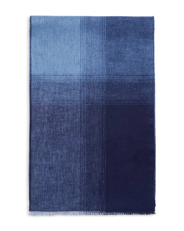 Bloomingdale'S Ombre Block Scarf Exclusive - Navy