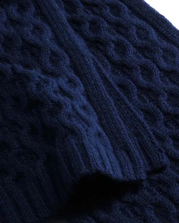 Bloomingdale'S Cable Knit Scarf Exclusive - Navy