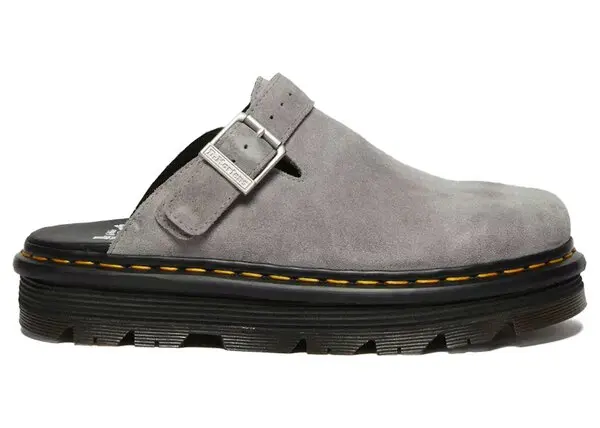 Dr. Martens Zebzag Suede Slingback Platform Mule - Grey