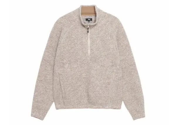 StÜssy Wool Blend Sherpa Mock Neck - Tan