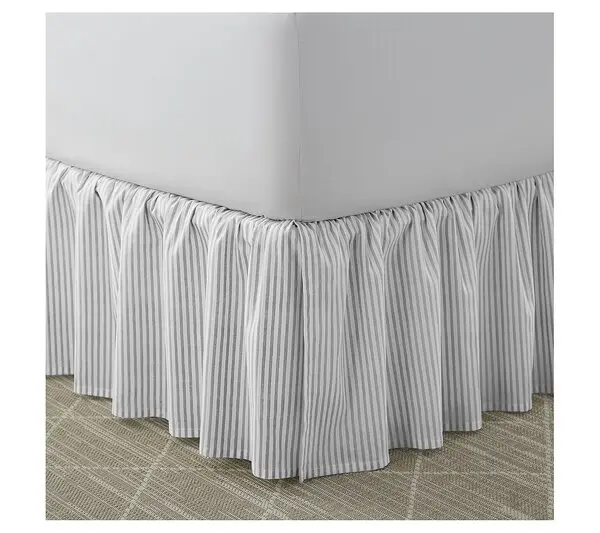 Laura Ashley Classics Gray-silver King Bedskirt