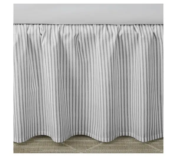 Laura Ashley Classics Gray-silver King Bedskirt