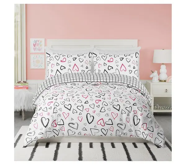 URBAN PLAYGROUND Roxy Hearts Reversible Full/qn Comforter Set - One-color