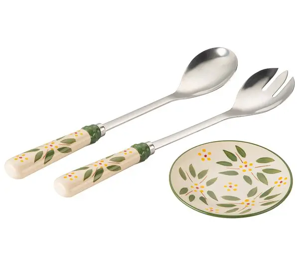 TEMP-TATIONS Old World Set Of Utensils With Spoon Rest - One-color