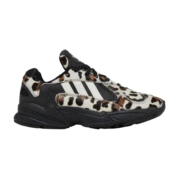 Adidas Yung-1 Leopard Sneakers - Black