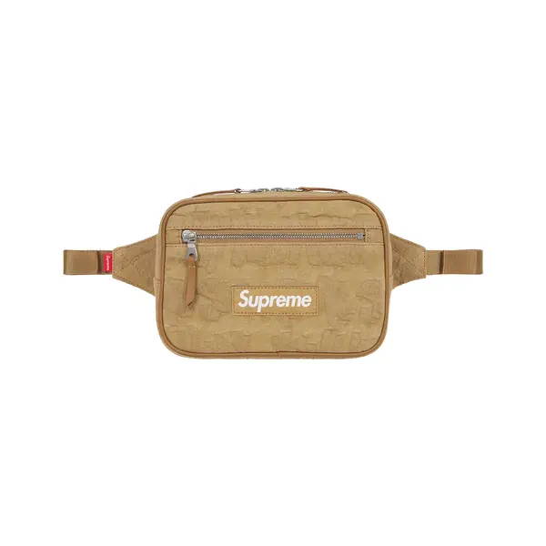 Supreme Fat Tip Jacquard Denim Waist Bag - Tan