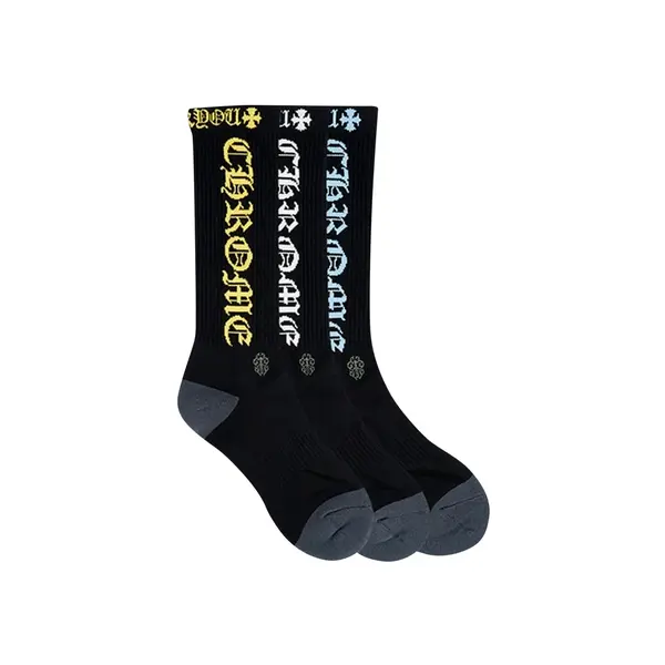 Chrome Hearts 3-pack Crew Socks - Black