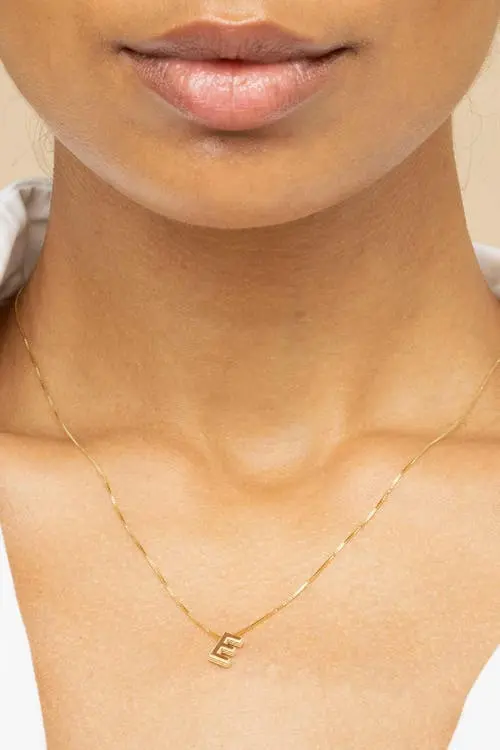 ORADINA 14k Gold Initial Pendant Necklace - Letter J