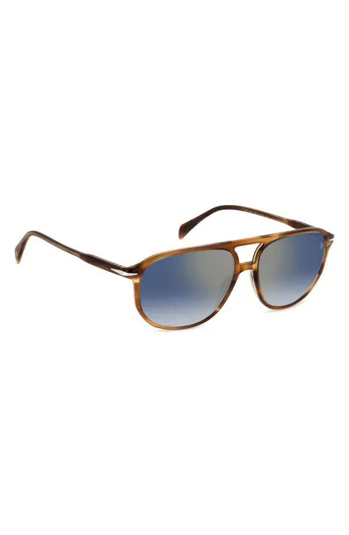 DB EYEWEAR BY DAVID BECKHAM 58mm Aviator Sunglasses