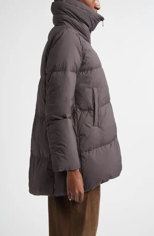 Herno Box Quilted Water Resistant Down Coat - Marrone Scuro