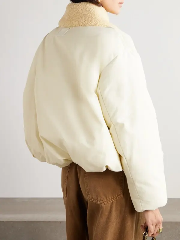 Loewe Shearling-trimmed Cotton-blend Jacket