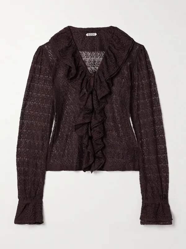 BODE Ruffled Lace Blouse
