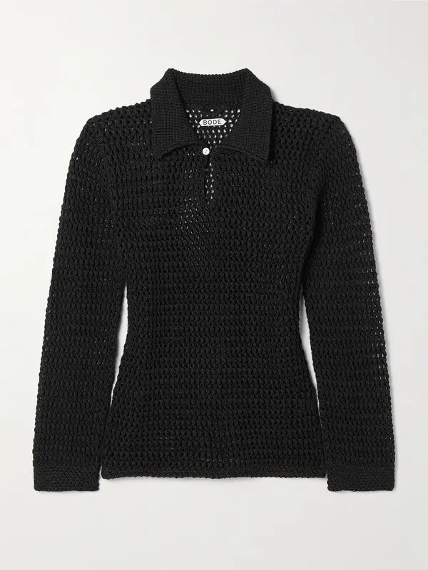 BODE Willows Crocheted Cotton Top