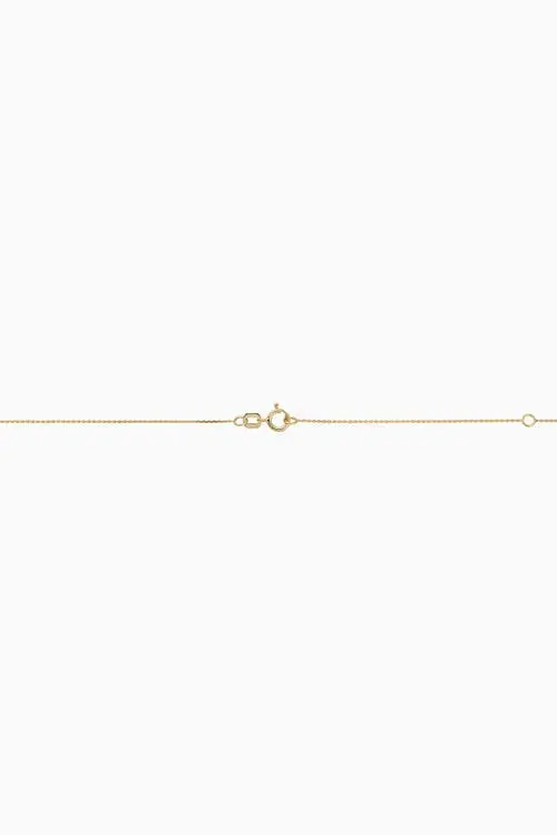 ORADINA 14k Gold Initial Pendant Necklace - Letter A