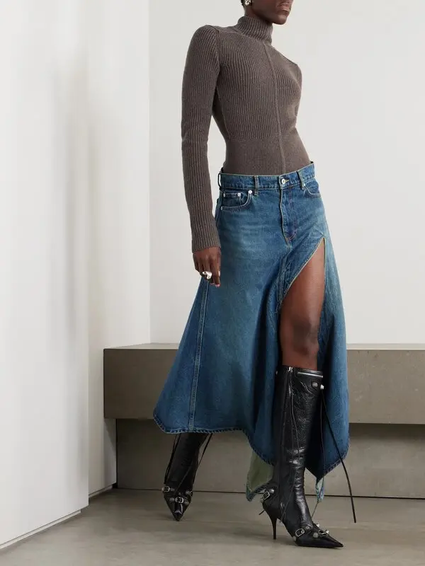Rick Owens Headon Knitted Cashmere And Wool-blend Turtleneck Bodysuit