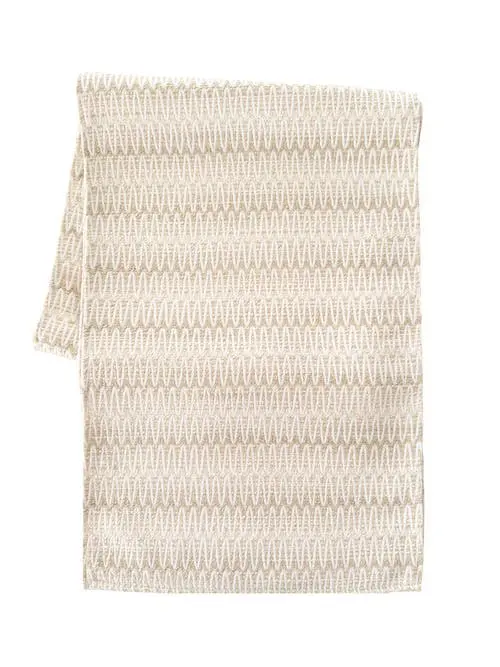 Anaya Summer Twist Indoor Outdoor Table Runner - Beige