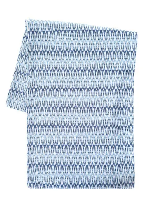 Anaya Summer Twist Indoor Outdoor Table Runner - Blue