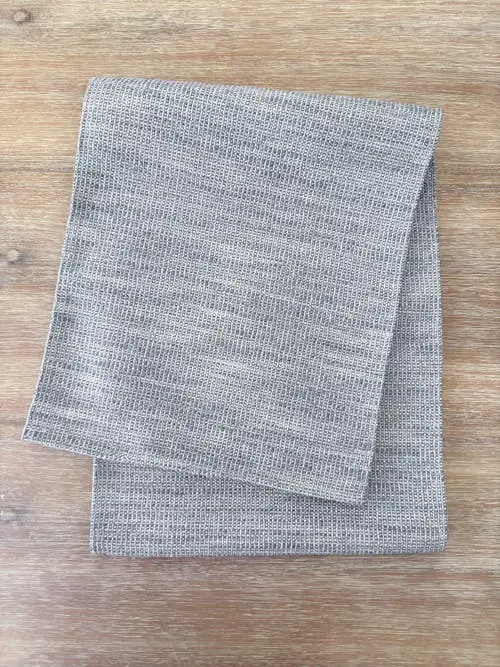 Anaya Seaside Smooth Indoor Outdoor Table Runner - Grey