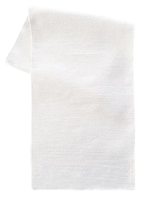Anaya Seaside Smooth Indoor Outdoor Table Runner - White