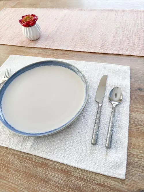 Anaya Seaside Smooth Indoor Outdoor Placemat - White