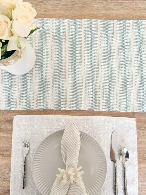 Anaya Seaside Smooth Indoor Outdoor Placemat - White